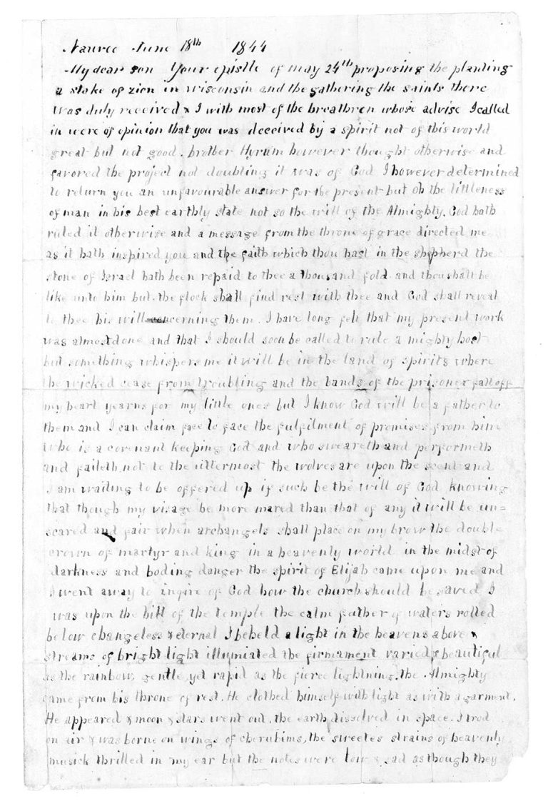 Revelation through Joesph Smith Jr. to James Strang - Edification, The ...